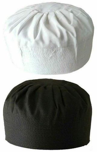 Islamic Round Shape Sufi Prayer Cap For Men's White and Black Color 2 ...