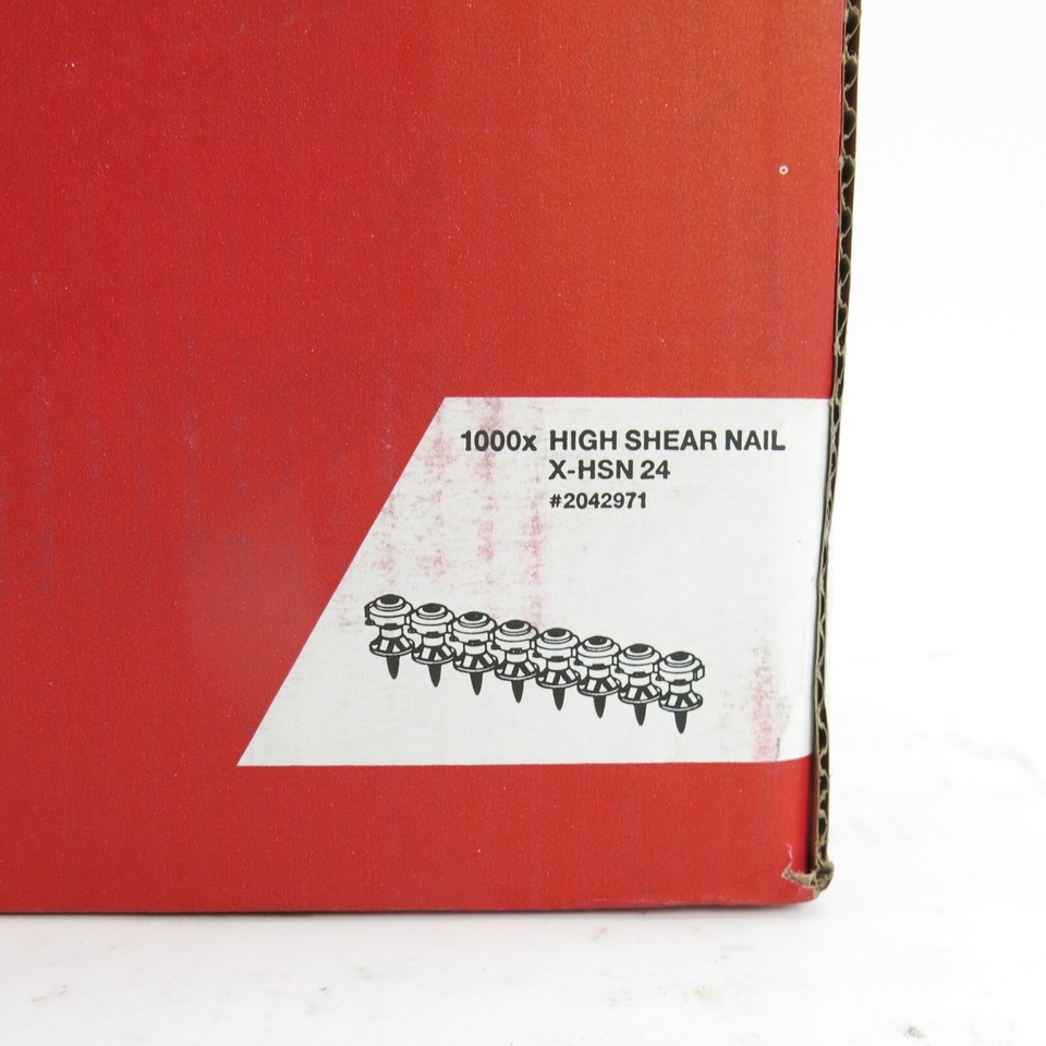 HILTI X-HSN 24 High Shear Nail DX9 Powder Actuated Metal Deck Fasteners ...