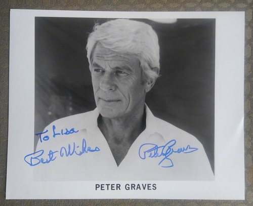PETER GRAVES HAND SIGNED 8X10 PHOTOGRAPH. LIFETIME COA. | eBay.de