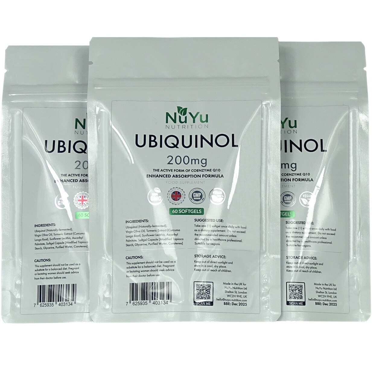 Ubiquinol 200mg Maximum Strength Softgels (Bioavailable Q10) - Vegan | eBay