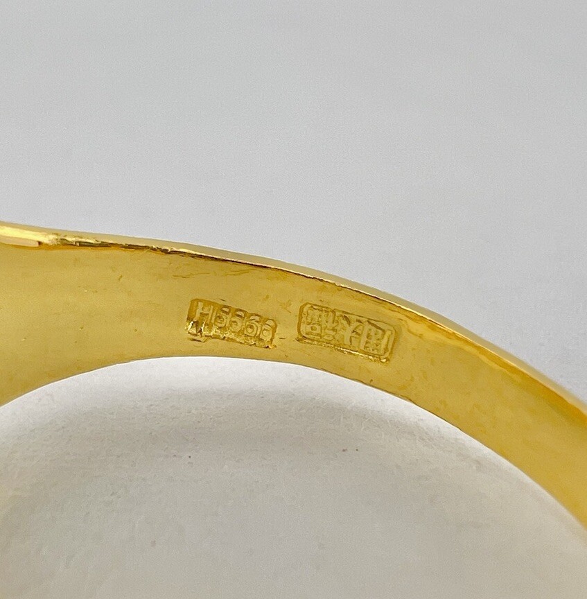 Antique Chinese .999 24k Solid Yellow Gold Diamond Cu… - Gem