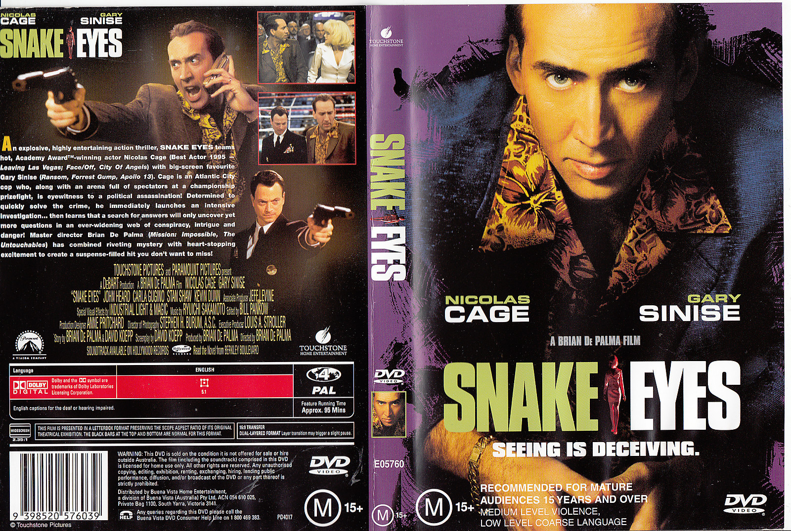 Snake Eyes-1998-Nicolas Cage-Movie-DVD | eBay