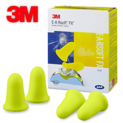 3M 312-1261 E-A-Rsoft FX Disposable Foam Uncorded Ear Plugs (Pick Total ...