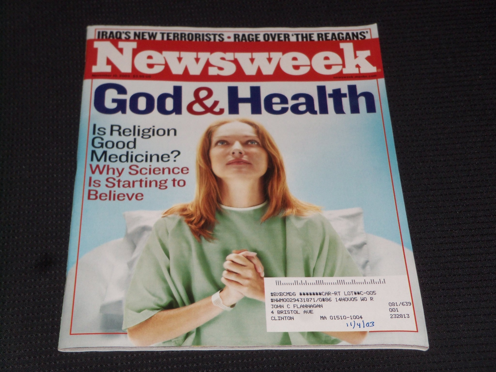 2003 NOVEMBER 10 NEWSWEEK MAGAZINE - GOD & THE BIBLE FRONT COVER - L ...