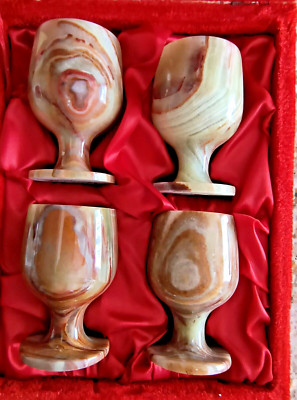 Onyx Goblets Set of 4 Wine Glasses / Wine Goblets made in Pakistan | eBay