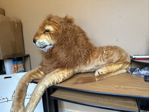 Melissa & Doug Giant Lion - Lifelike Stuffed Animal (over 5 feet long ...