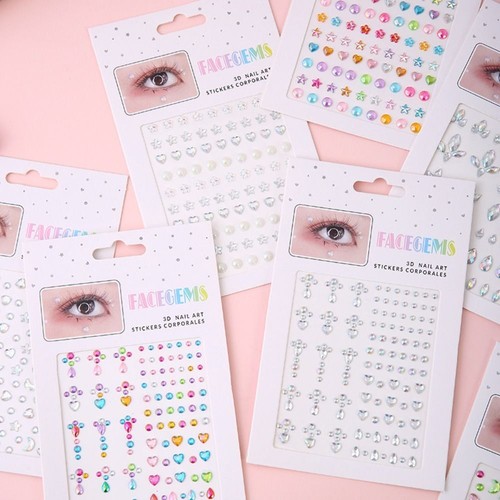 DIY Face Diamond Stickers Adhesive Gemstone Sticker Fashion Diamond | eBay