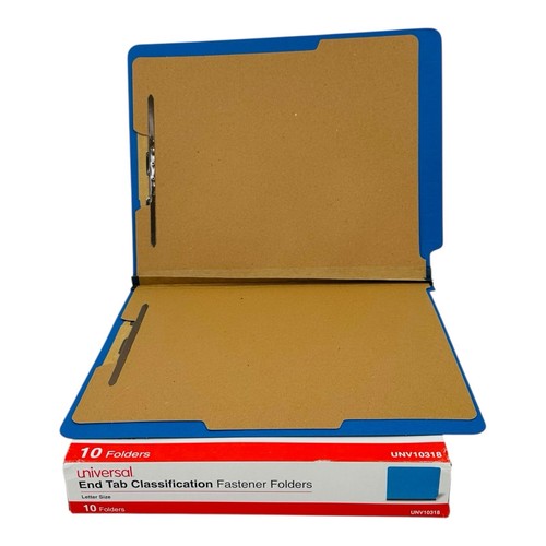 10 Folder Universal Letter Classification Folder Straight End Tab 6 ...