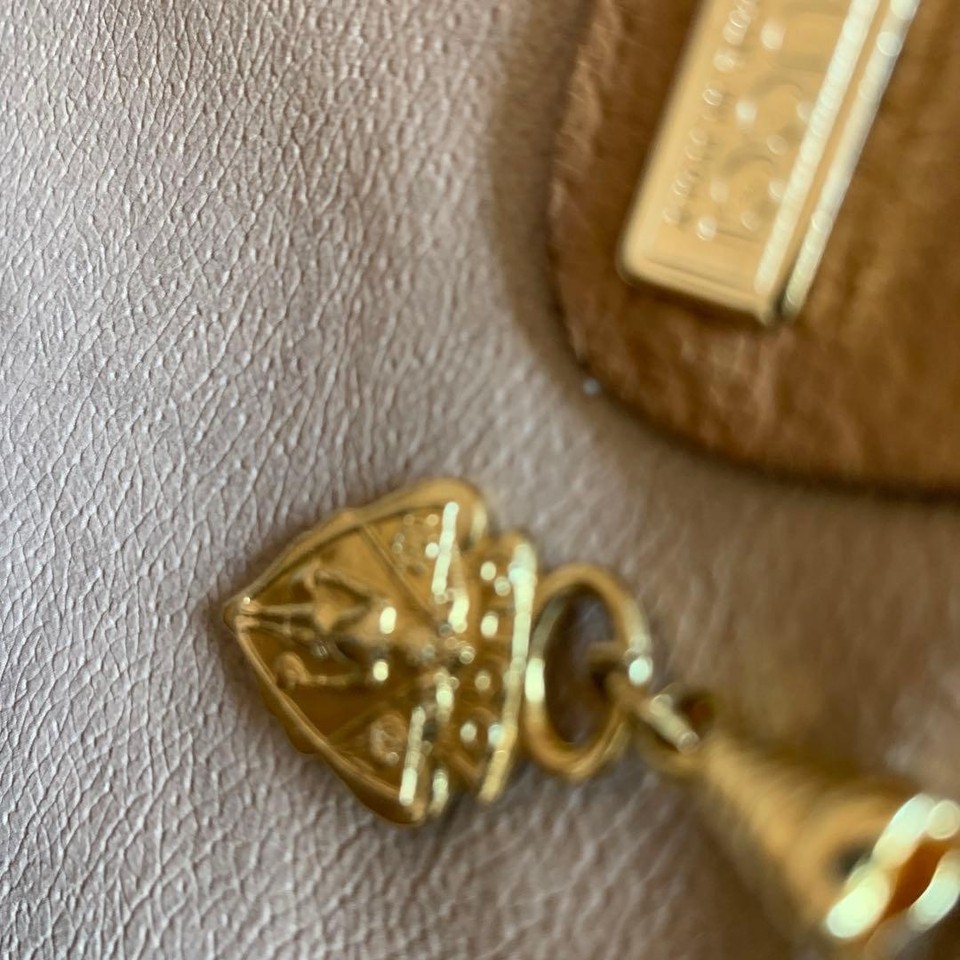 Gucci 2Way Shoulder Bag Brown Leather Logo Design Adjustable Strap ...