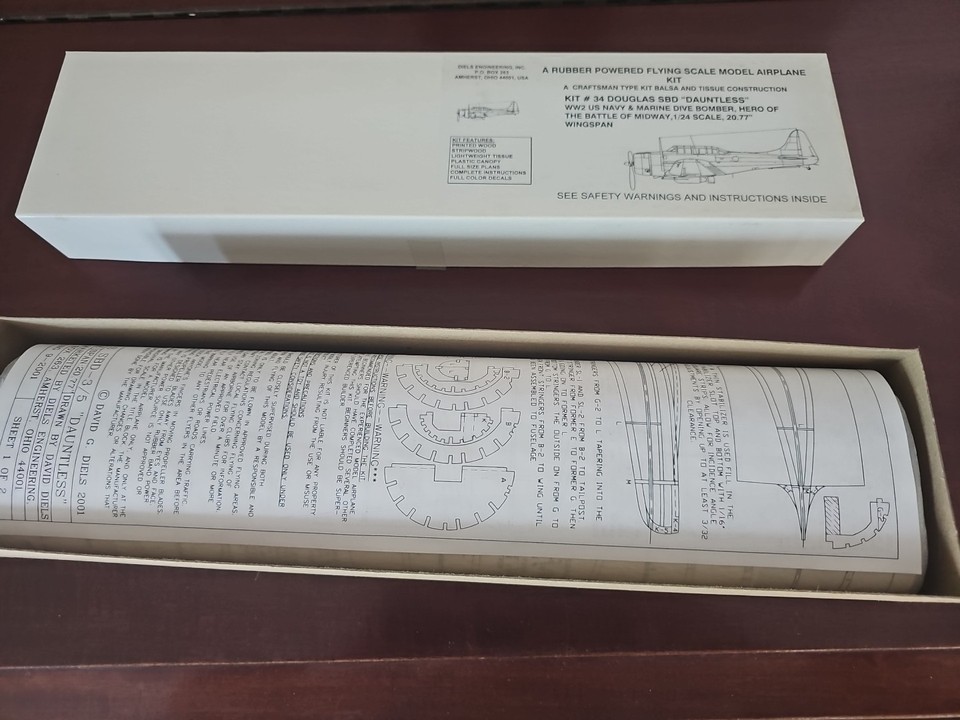 Diels Engineering #34 Douglas Sbd Dauntless Balsa Kit | eBay