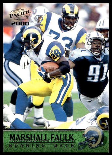 2000 Pacific 309 Marshall Faulk St. Louis Rams Football Card | eBay