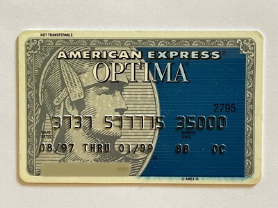 AMERICAN EXPRESS OPTIMA Credit Card ~ Expired in 1999 ~ Vintage ...