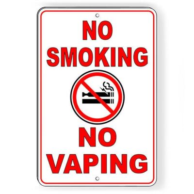 No Smoking Or Vaping Metal Sign in this area WARNING SNS015 | eBay