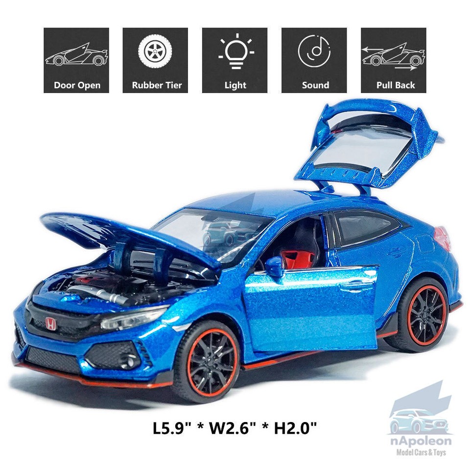 Honda Civic Type R Hot Hatch 1/32 Model Car Diecast Toy Vehicle Kids ...