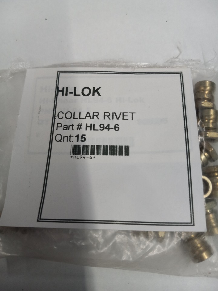 HI-LOK P/N HL94-6 Hi-Lok™ Collar (Sold 15 to a pkg.) | eBay