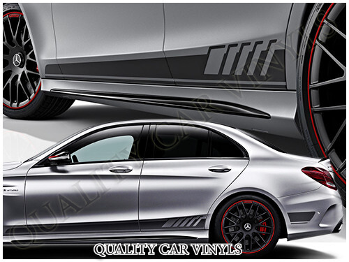 Mercedes C63 C43 AMG racing stripes saloon graphic decals stickers ...