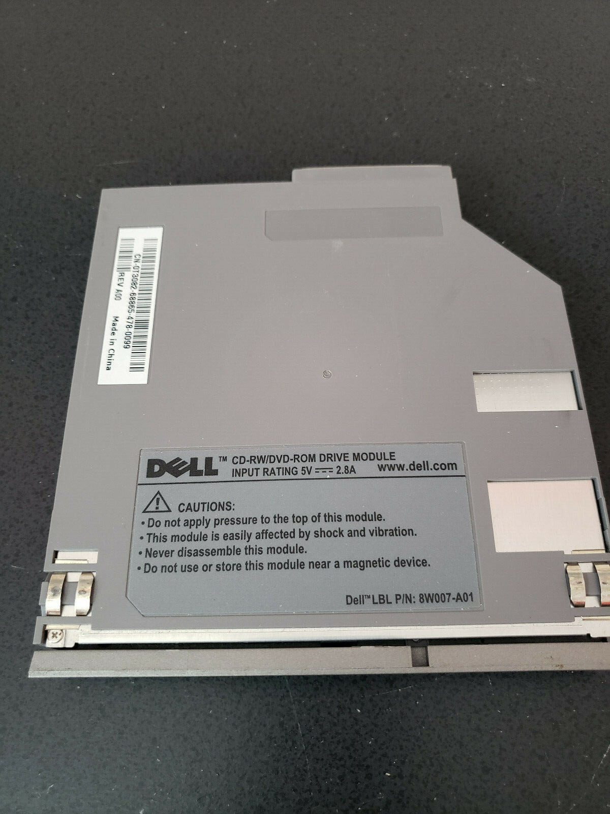 Dell CD-RW/DVD-ROM Drive Module LBL P/N 8W007-A01 FOR Latitude D-Series ...