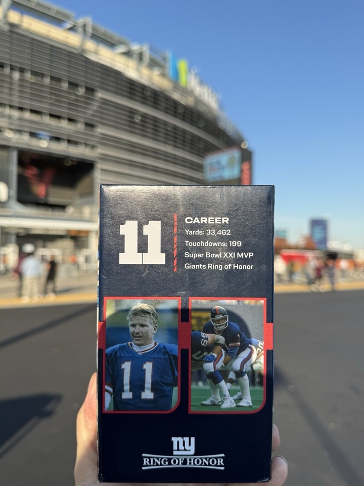 2025 NY Giants Phil Simms Bobblehead SGA New York NFL Hall Of Fame ...