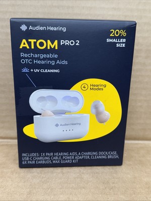 Audien Hearing Atom Pro 2 Rechargeable OTC Hearing Aids. NEWLY RELEASED ...