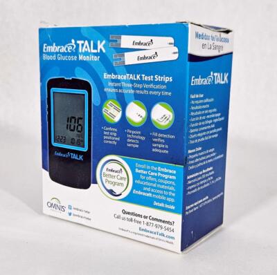 Embrace Talking Blood Glucose Monitor / Meter New in Box | eBay