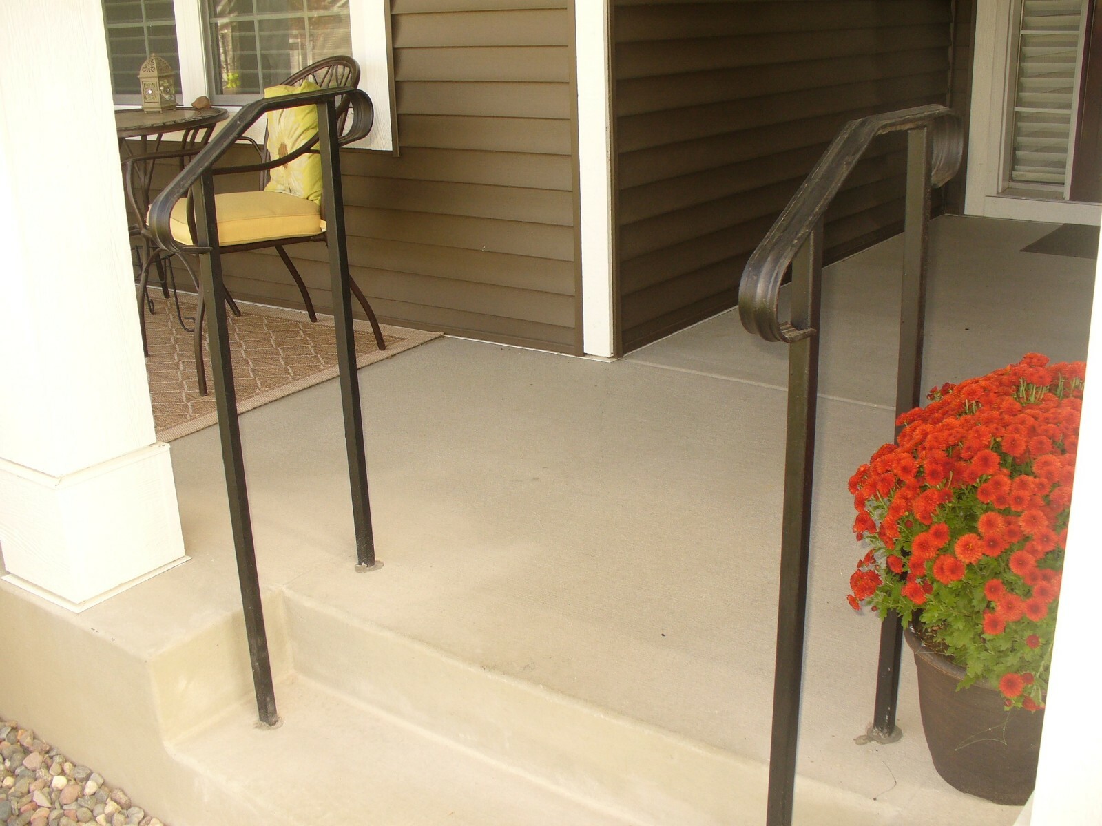 One step railing one side per order