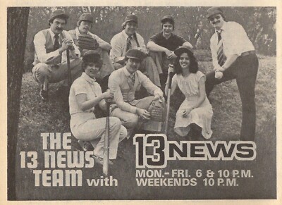 1978 WBKO BOWLING GREEN,KENTUCKY TV NEWS AD ROY BRASSFIELD & JILL ...