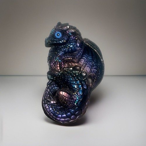 Windstone Editions 9" 1986 Pena Peacock Blue Male Dragon Retired ...