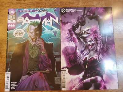 BATMAN #93 BOTH COVERS ARTGERM PUNCHLINE VARIANT & JOKER COVER COMIC ...