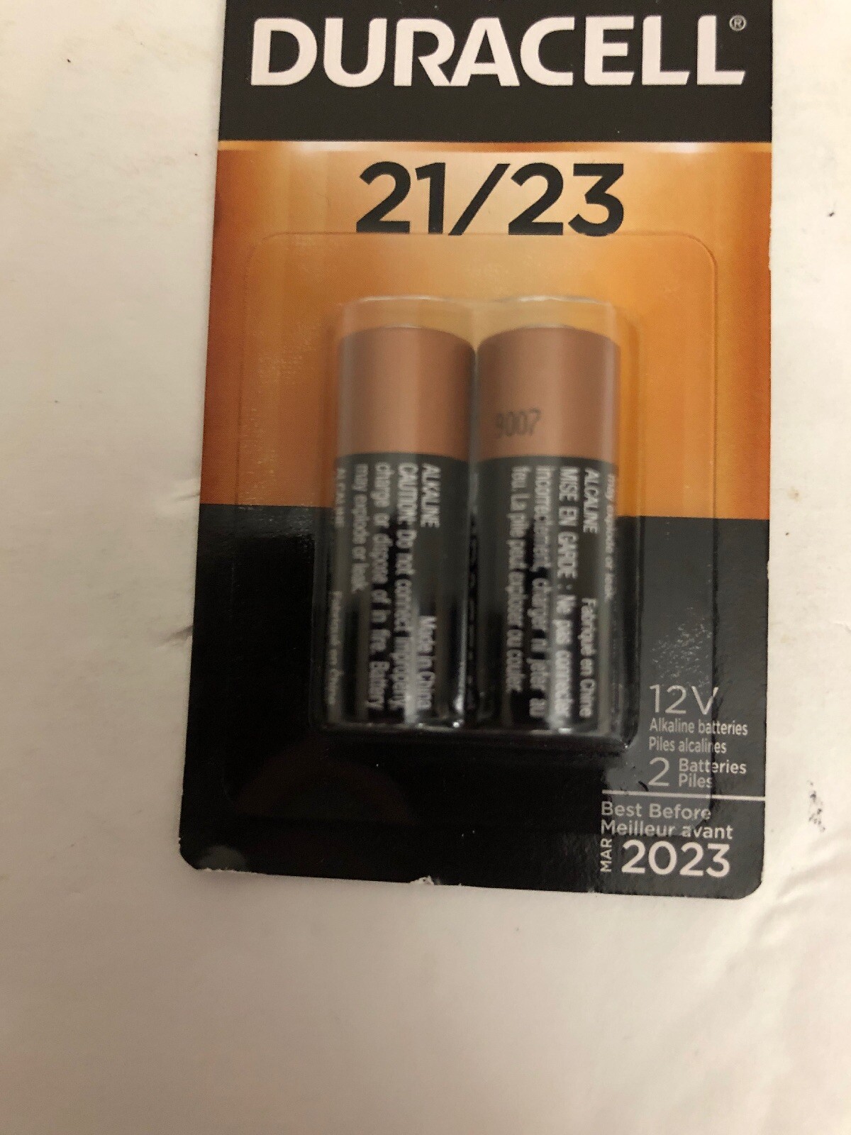 Duracell A23 23A, A23BP, GP23, MN21, 21/23 12V Alkaline Battery-Receive ...