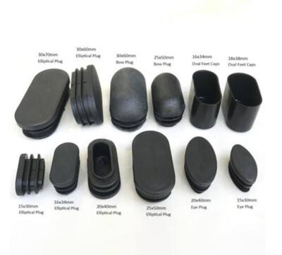 Oval Plastic Pipe Tube Insert Plugs End Caps / Rubber Chair Leg Caps ...