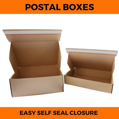 BROWN POSTAL BOXES SHIPPING CARDBOARD MAILING GIFT PACKET SMALL PARCEL ...