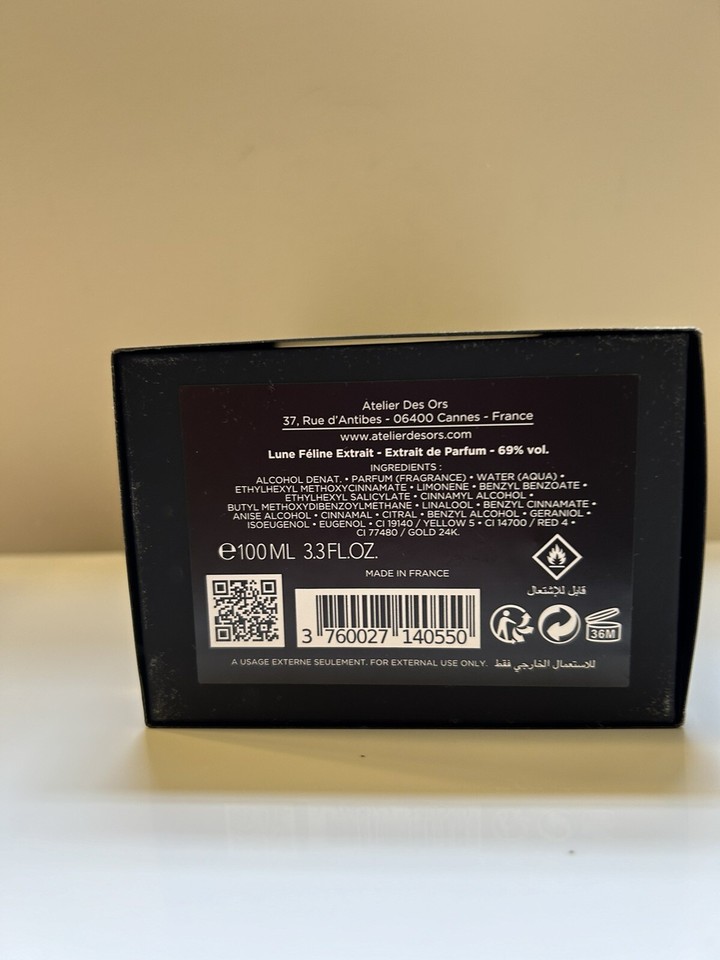 Lune Feline By Atelier Des Ors 3.3 Oz Extrait de Parfum Spray ~ Unisex ...