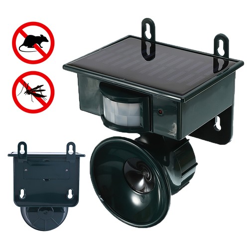 Solar Ultrasonic Bird Repellers Pest Control Scarer Deterrent Fox ...
