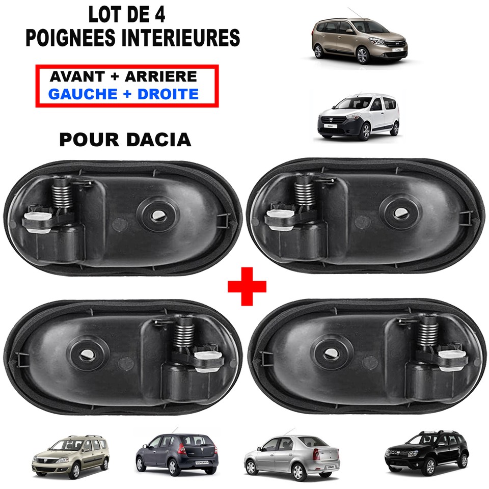 Griff Innen Finition Schwarz für Dacia Logan 8200733848 8200733847 | eBay