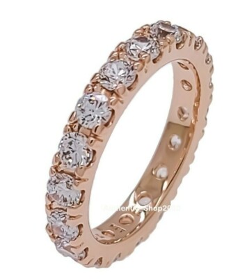 NEW 100% Authentic PANDORA Rose Gold Sparkling Row Eternity Ring ...