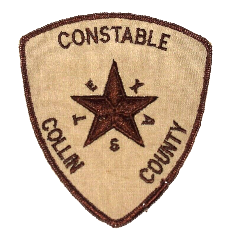 COLLIN COUNTY – CONSTABLE – TEXAS Sheriff Police Patch VINTAGE OLD MESH ...