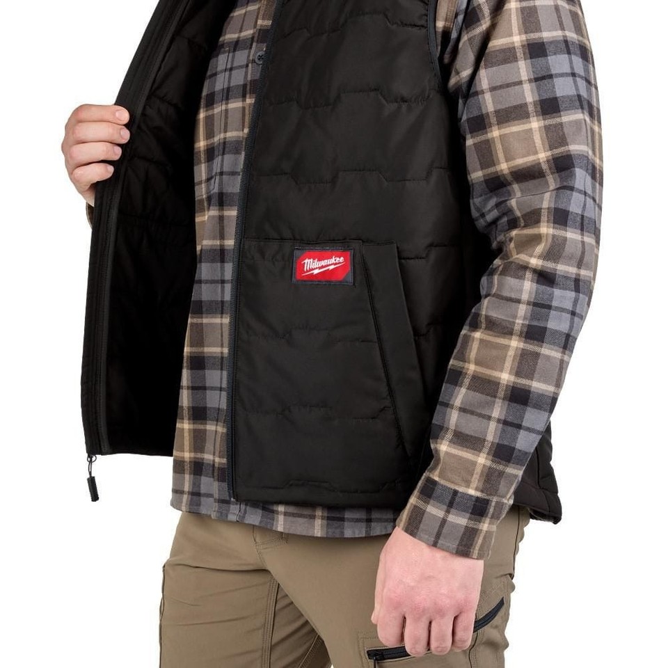 Milwaukee Men's X-Large Black FREEFLEX Lightweight Insulated Vest | eBay