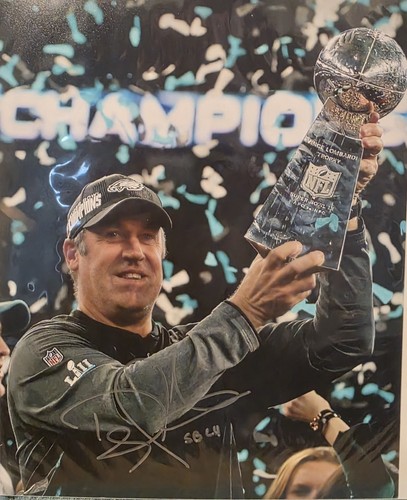 Philadelphia Eagles Doug Pederson 8x10 Autographed Super Bowl LII ...