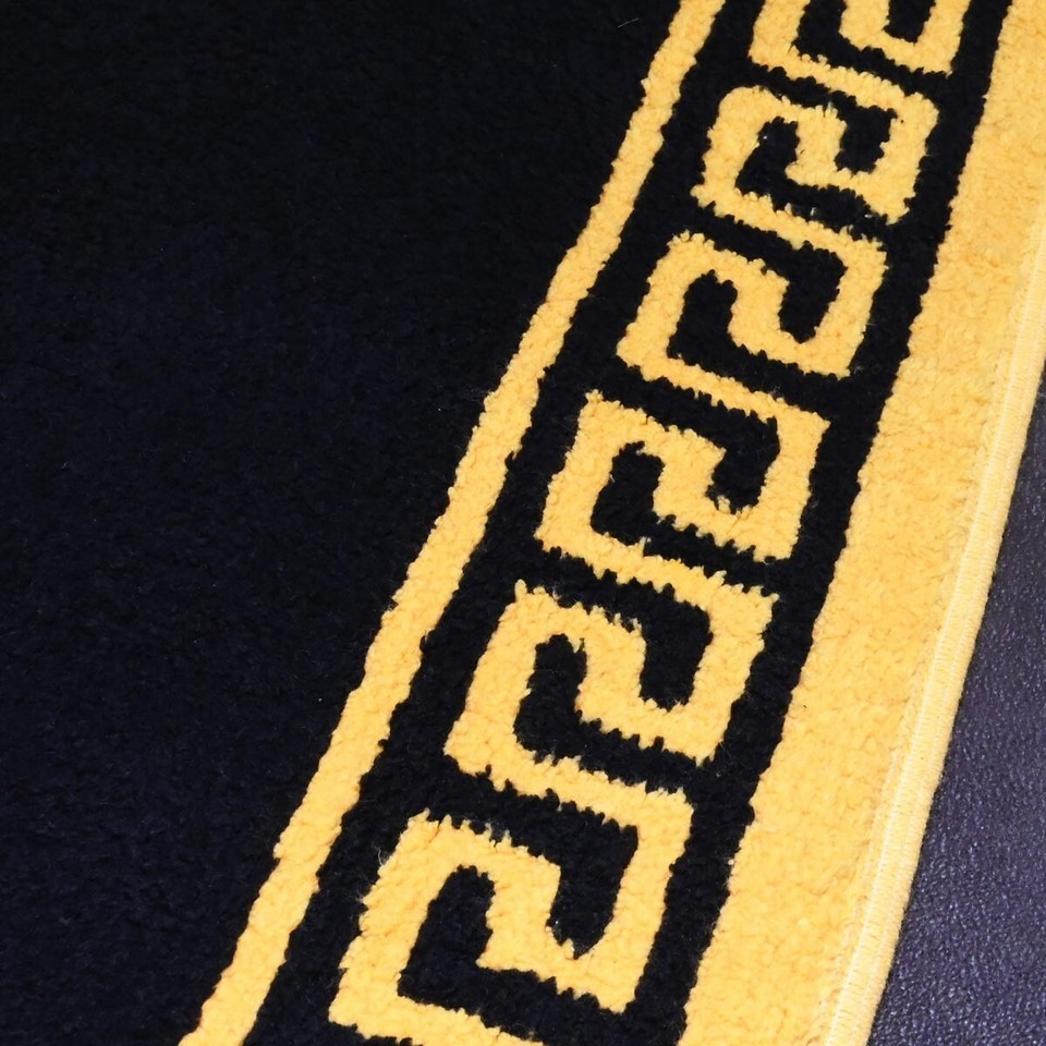 Versace Extremely Rare Giant Medusa Greca Line Carpet Rug Home ...