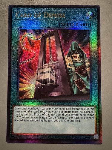 YUGIOH CARD OF DEMISE (SPELL) ASIA ENGLISH EDITION ES01-AE054 ULTIMATE ...