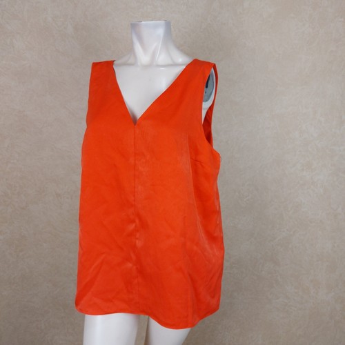 Bar III New Womens V-Back Tank Top Optic Orange Size L __ NWT R11E2 | eBay
