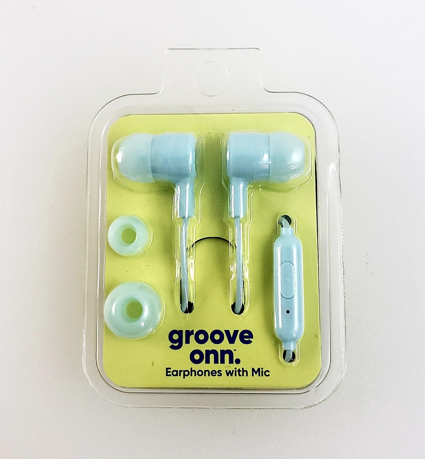 Groove onn Earphones Earbuds with Mic #2133A Light Blue NEW Factory ...