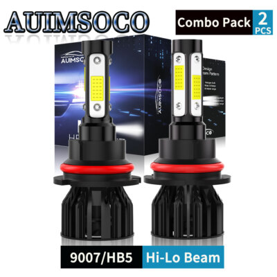 LED Headlight Bulbs Super Bright 10000K Combo 9007 HB5 1000000LM High ...