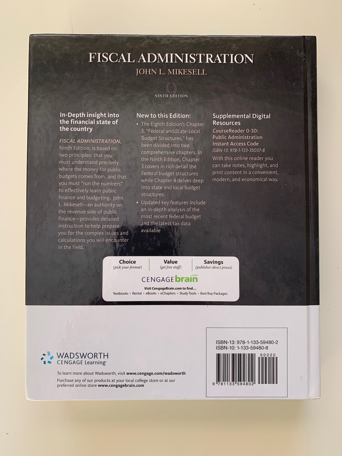Fiscal Administration by John Mikesell (2013, Hardcover) for sale ...