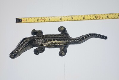 Cast iron alligator weld on fence gate topper Railing ornamental animal ...