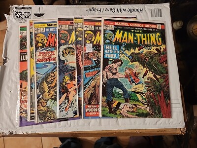 THE MAN-THING # 2 8 9 11 13 19 21 MARVEL COMICS 1974-75 COMICS LOT Of 7 ...