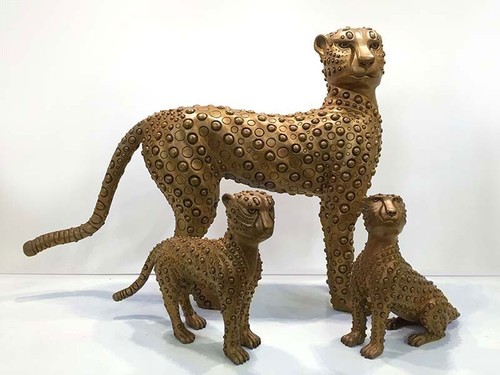 Han Vo Cheetah and Babies (Set of 3) Bronze Sculptures | eBay