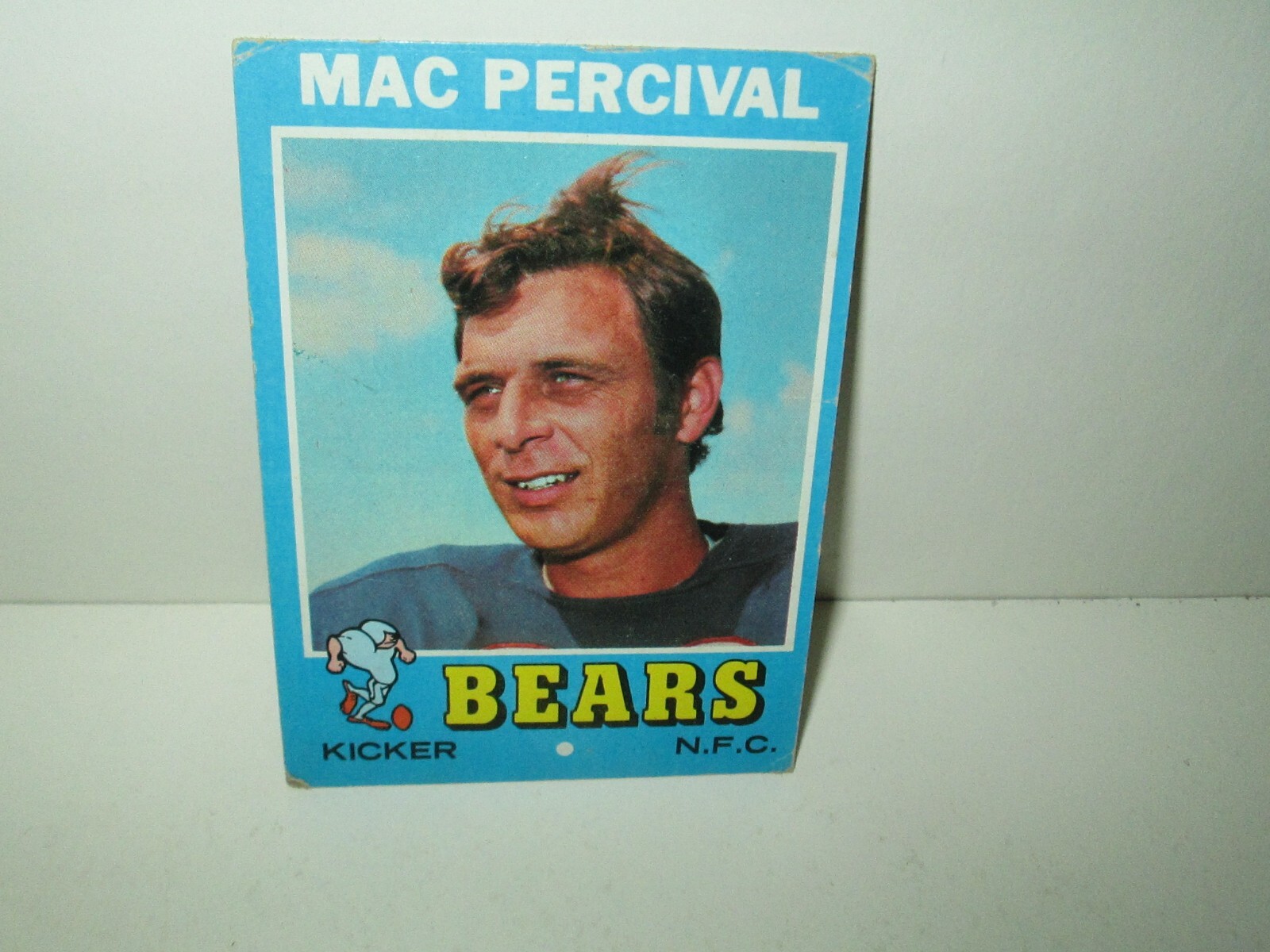 MAC PERCIVAL 1971 FOOTBALL CARD Topps #176 Texas Tech CHICAGO BEARS ...