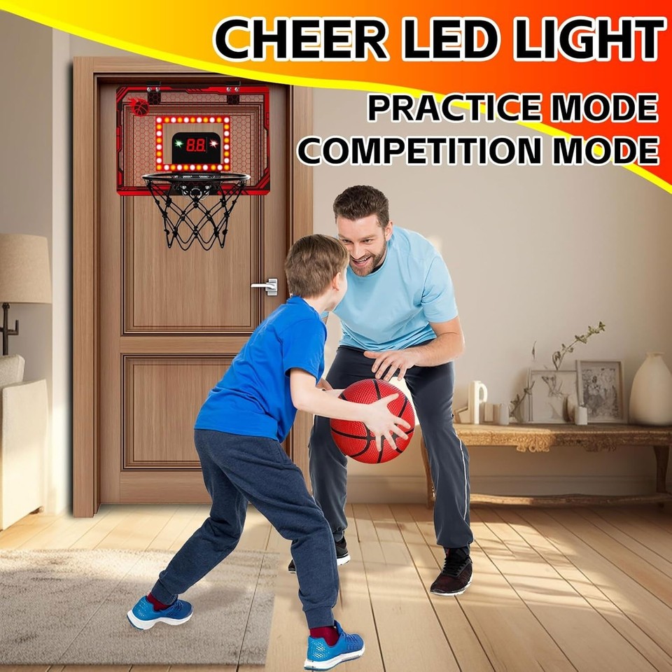 Basketball Hoop Indoor, Over The Door Basketball Hoops with Led ...