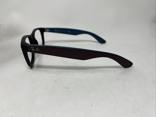 RAY BAN NEW WAYFARER RB2132 6182 55-18 MATTE BLACK BURGUNDY TEAL C716 ...